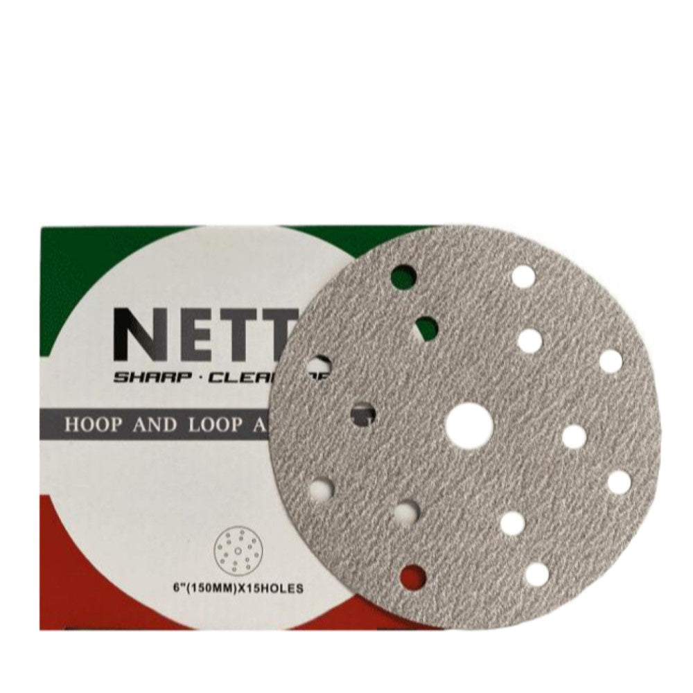 NETTO 150MM SANDING DISC 15H 100 BOX P800