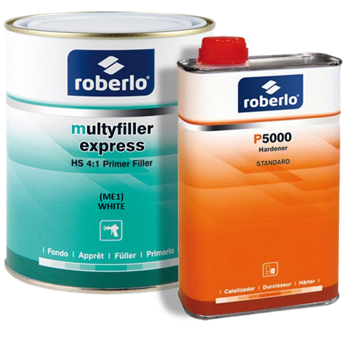 ROBERLO MULTYFILLER EXPRESS PRIMER WHITE (ME0) 4-1 KIT P5000 STD HARDE