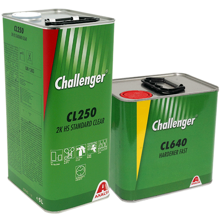 CHALLENGER 2K HS STANDARD CLEAR WITH FAST HARDENER KIT (1 x CL250 5L